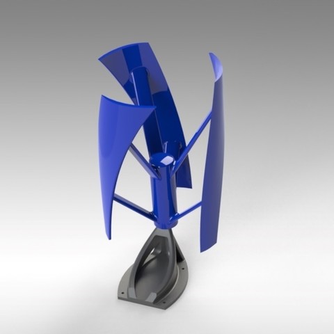 Download STL files Mini Vertical Axis Wind Turbine ・ Cults
